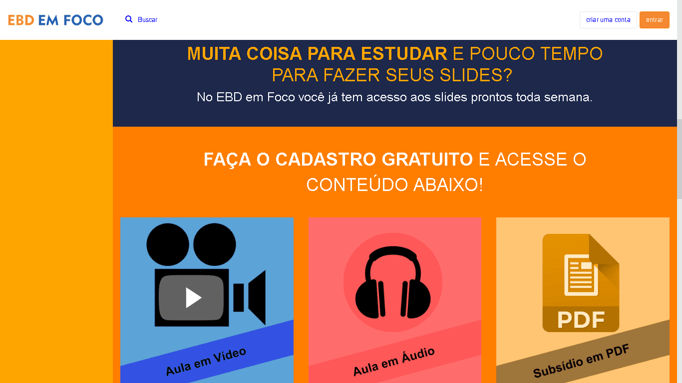 EBD EM FOCO "SLIDE GRATUITO"